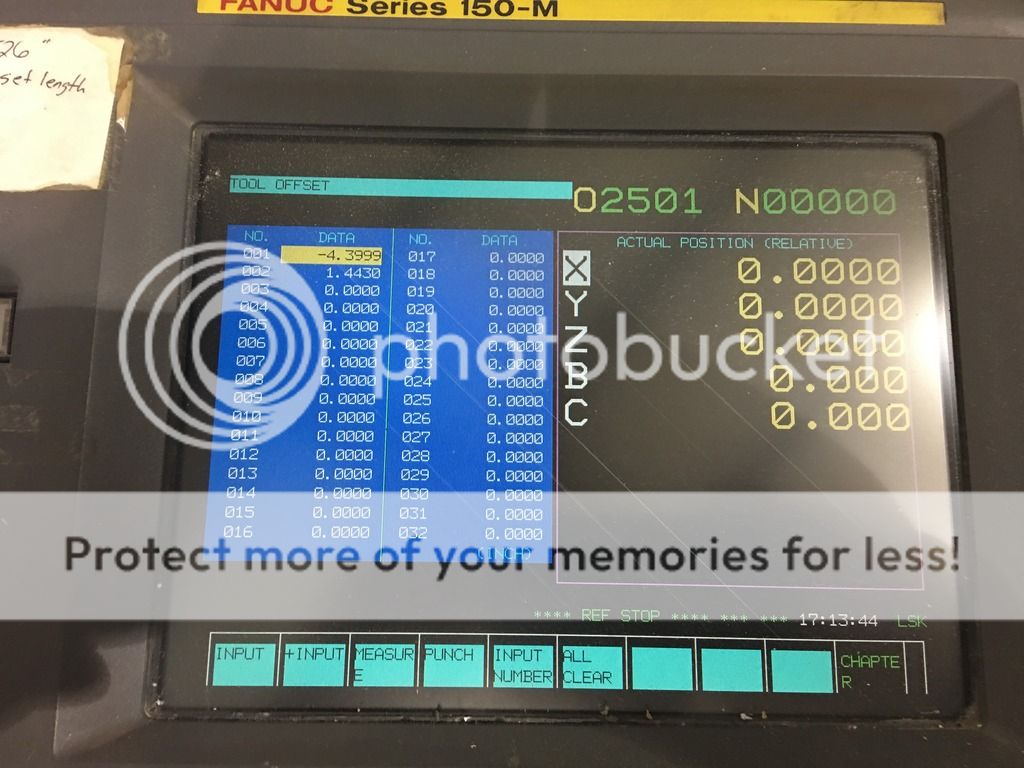 Fanuc 15 OM is Ignoring the Tool Offset Table!? How do I re-Enable it?