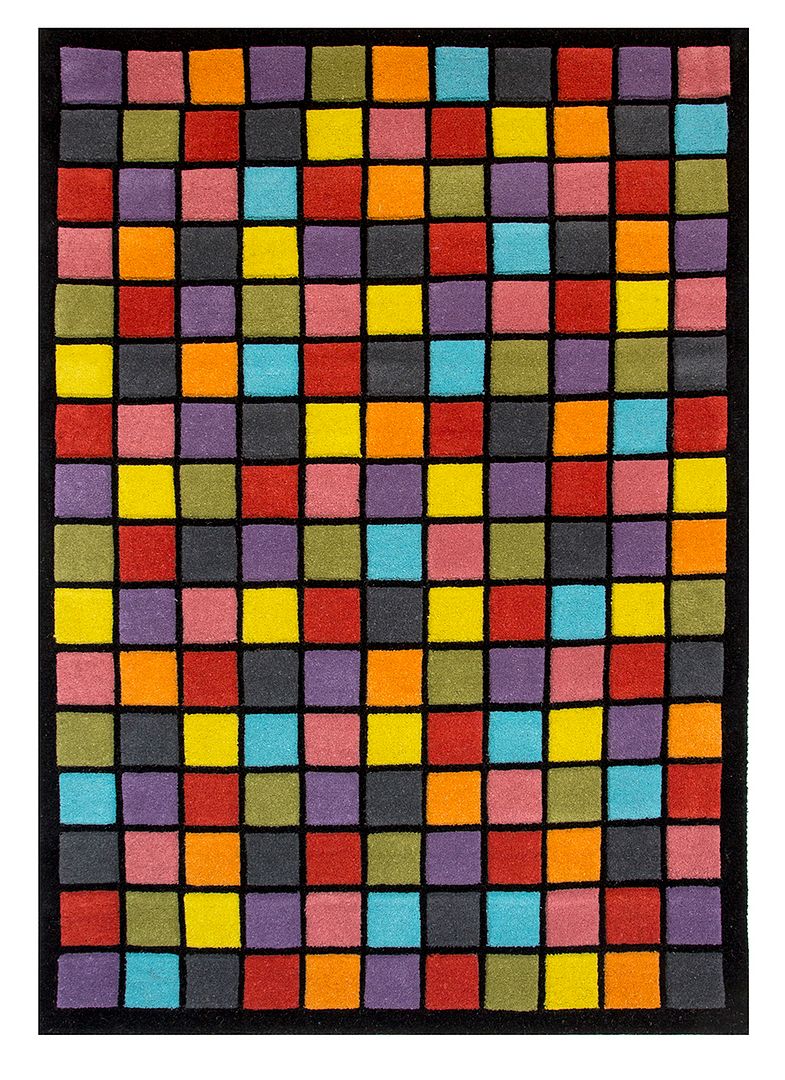 Teppich Bunt Quadrate | Haus Deko Ideen
